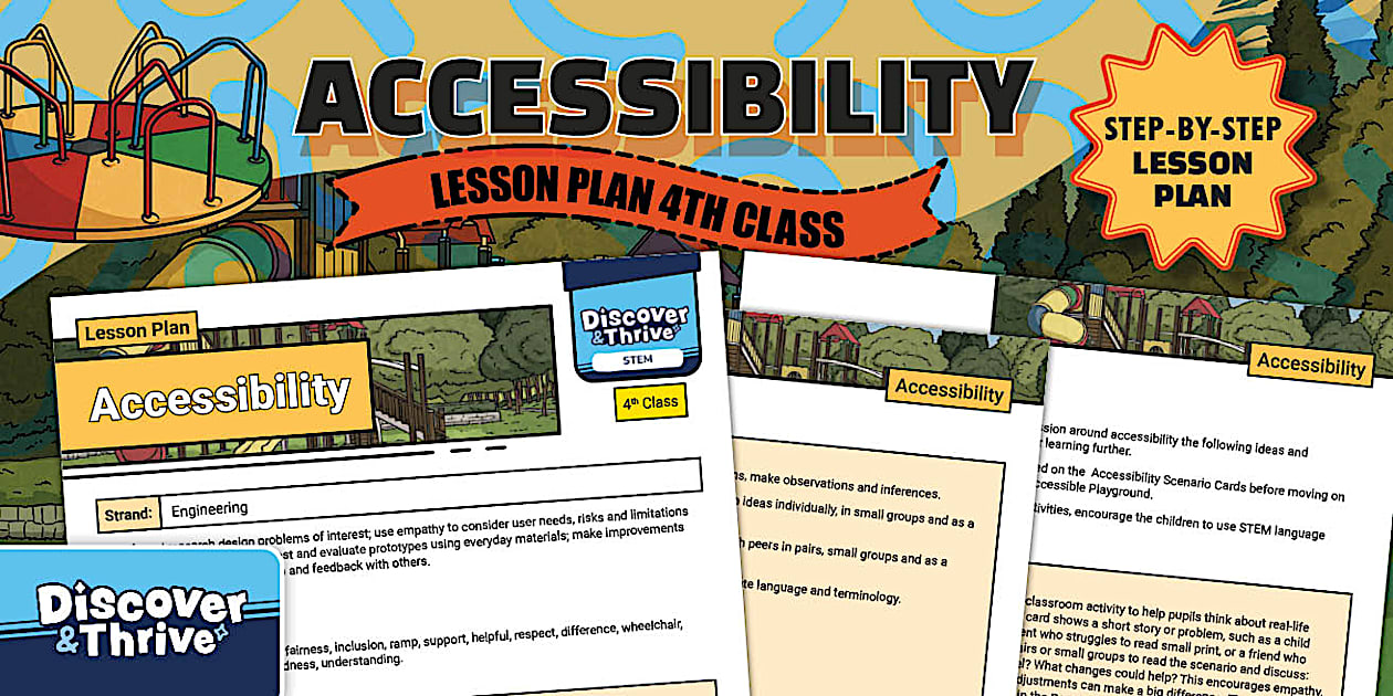 Accessibility Lesson Plan 4th Class