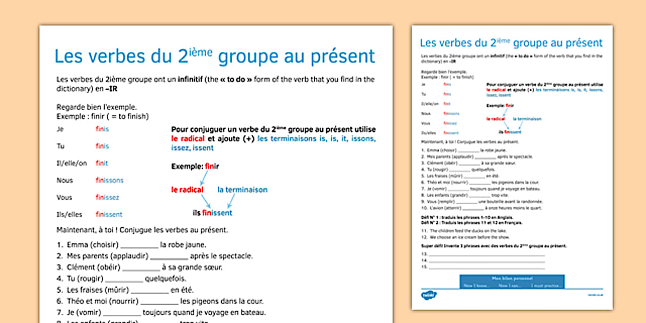 Master IR Verbs in French: Present Tense Practice - Twinkl