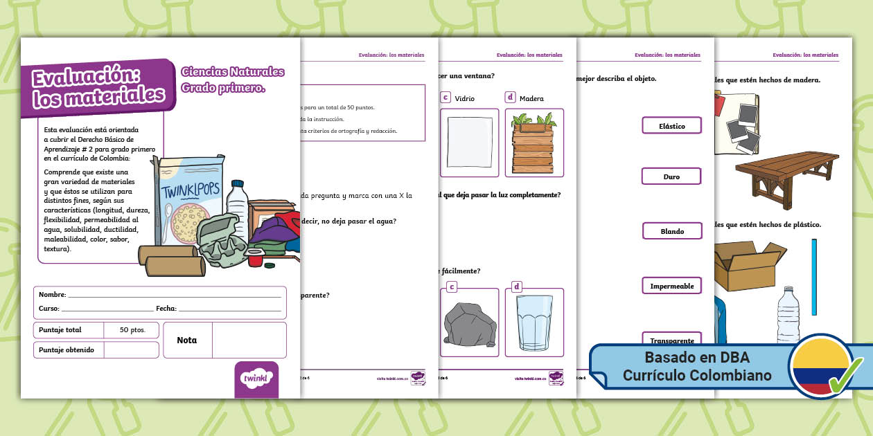 Guía de Evaluación de Materiales: Niños - Twinkl Colombia
