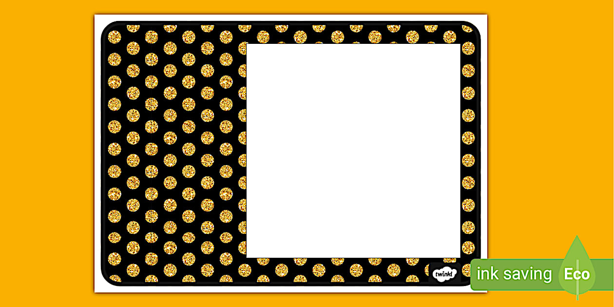 Black and Gold Photo Frame (teacher made) - Twinkl