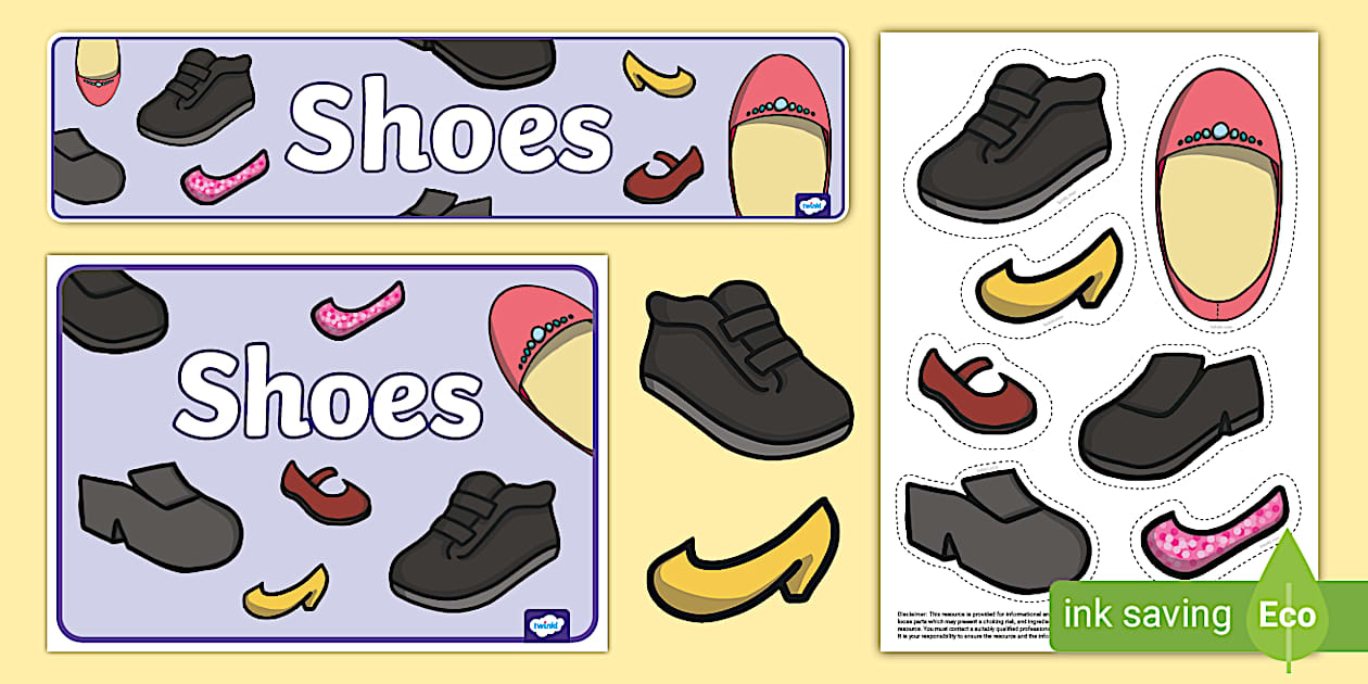 Shoes Display Pack (teacher made) - Twinkl