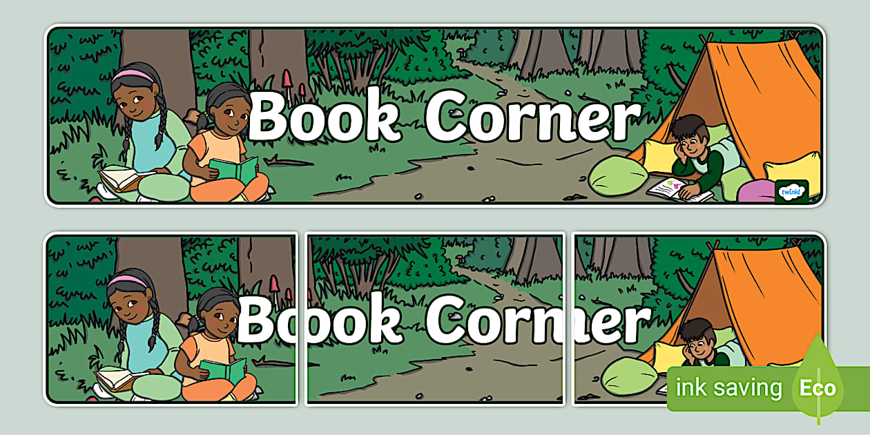Woodland Book Corner Banner (teacher made) - Twinkl