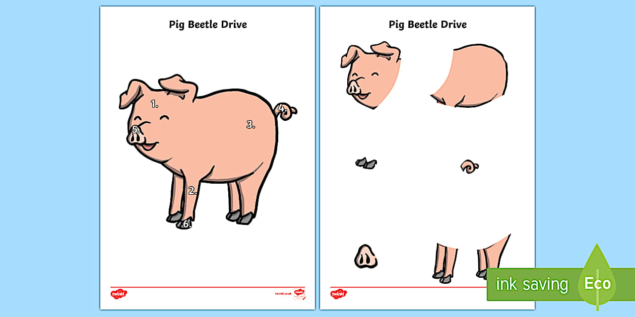 Pig Beetle Drive Game - Twinkl