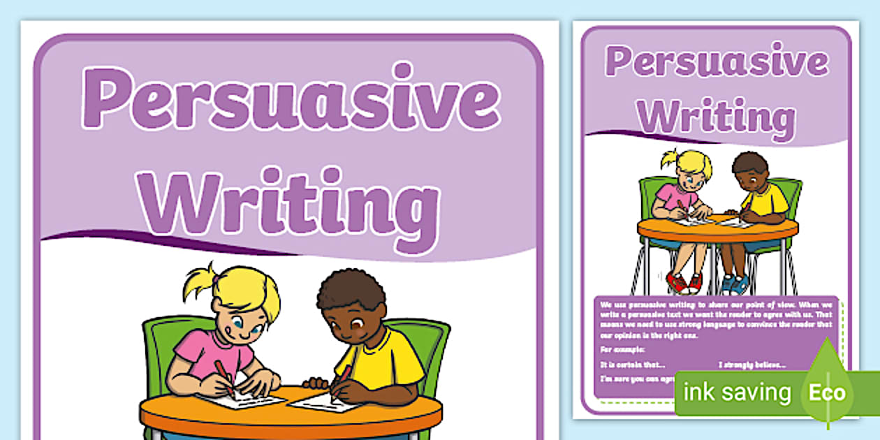 Persuasive Writing Explanation Display Poster F-2 - Twinkl