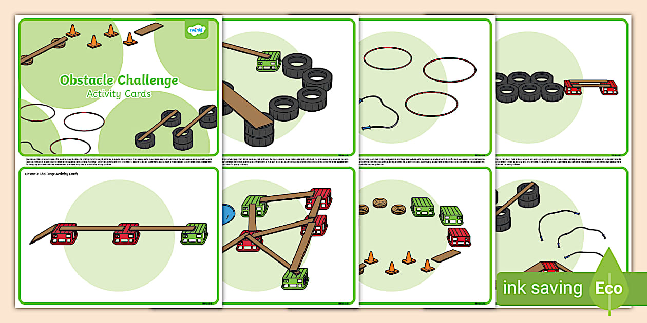 Obstacle Course Challenge Activity Cards | Twinkl - Twinkl