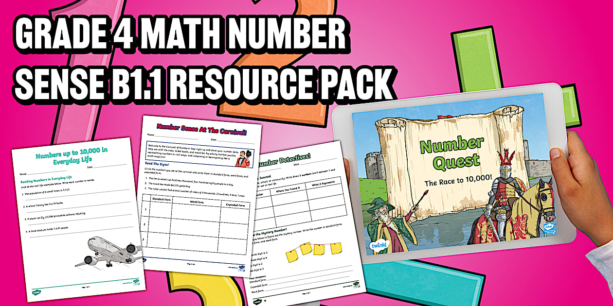 Grade 4 Math Number Sense B1.1 Resource Pack
