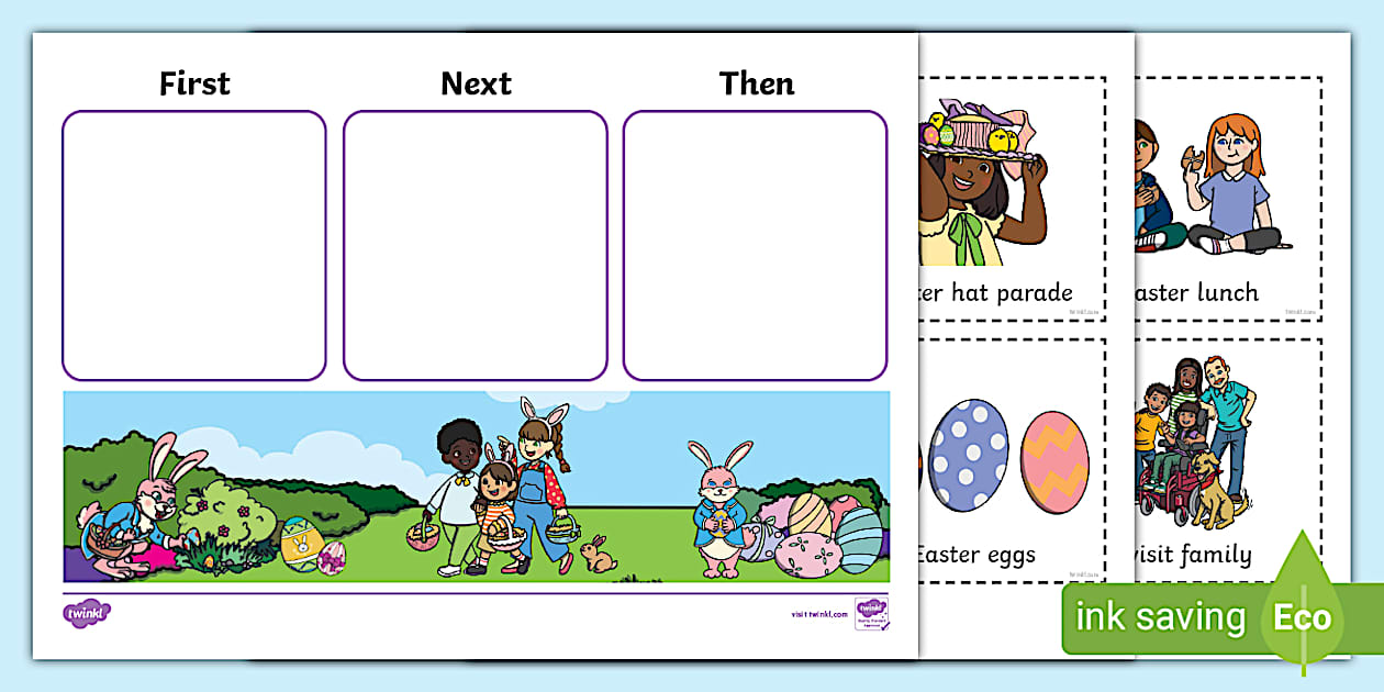 Easter First, Next and Then Visual Support (teacher made)