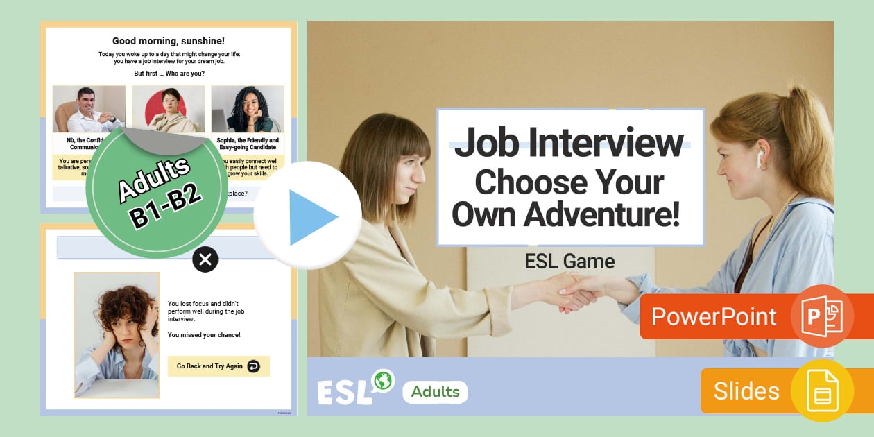 ESL Job Interview (Lehrer gemacht) - Twinkl