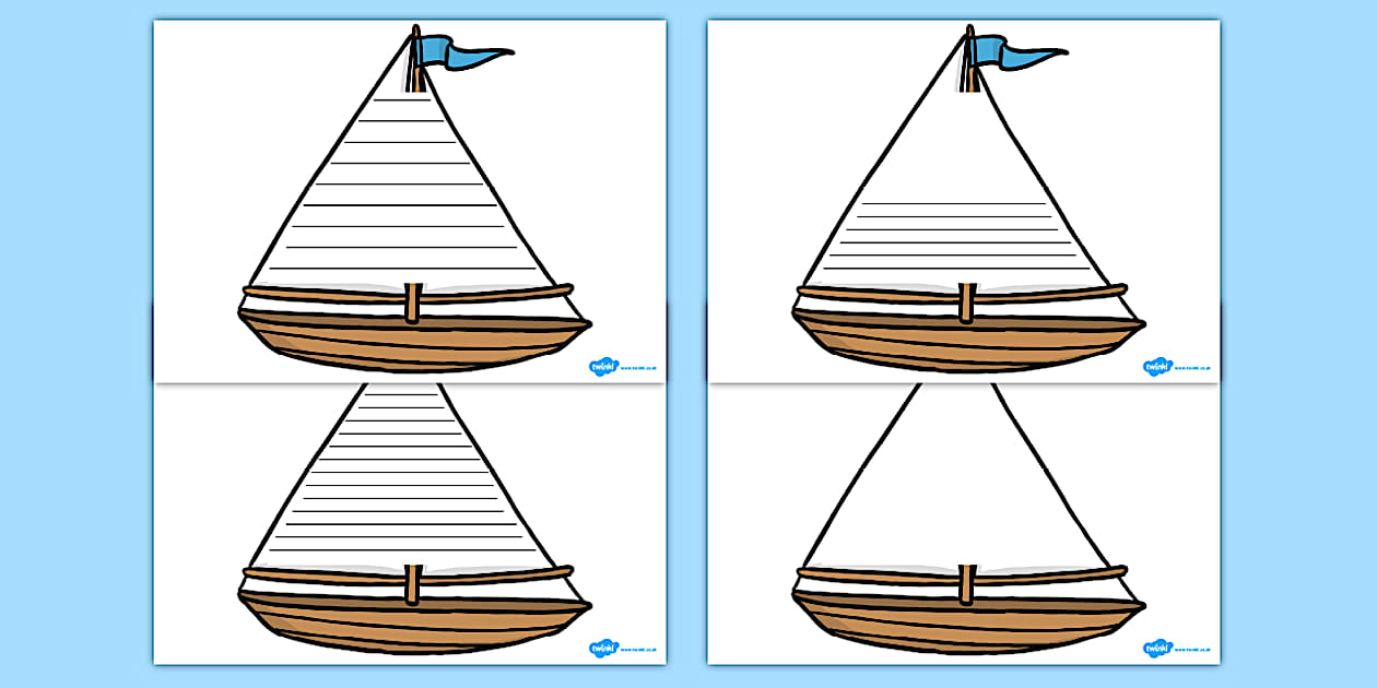 Black and White Ship Writing Frames (Hecho por educadores)