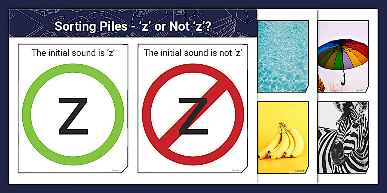 Reinforcing Sounds: 'z' Initial Letter Sorting Activity