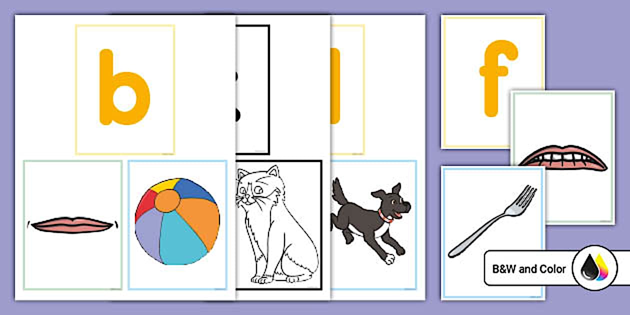 Sound Wall: Consonant Individual Display Cards - Twinkl