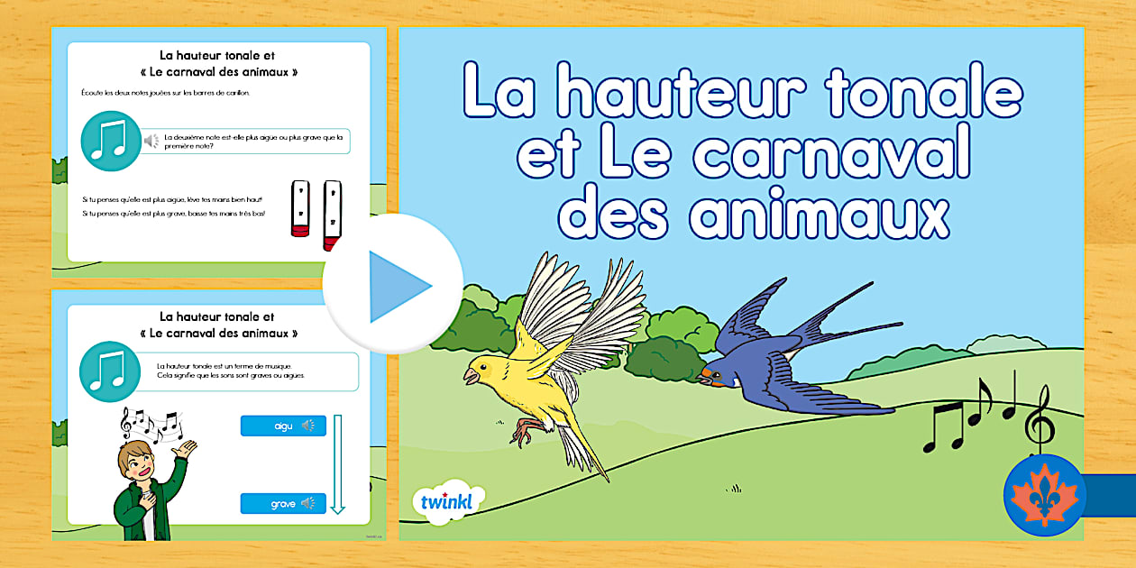 The Carnival of the Animals Pitch PowerPoint French