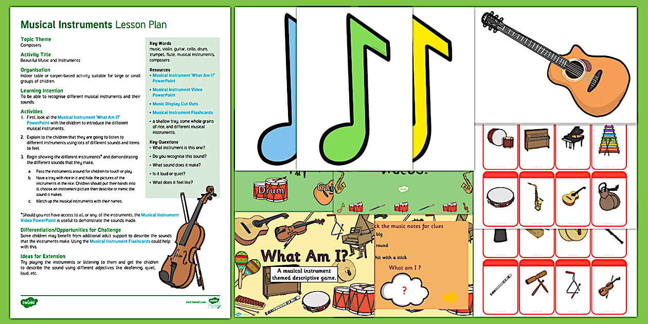 Musical Instruments Sensory Bin and Resource Pack - Twinkl