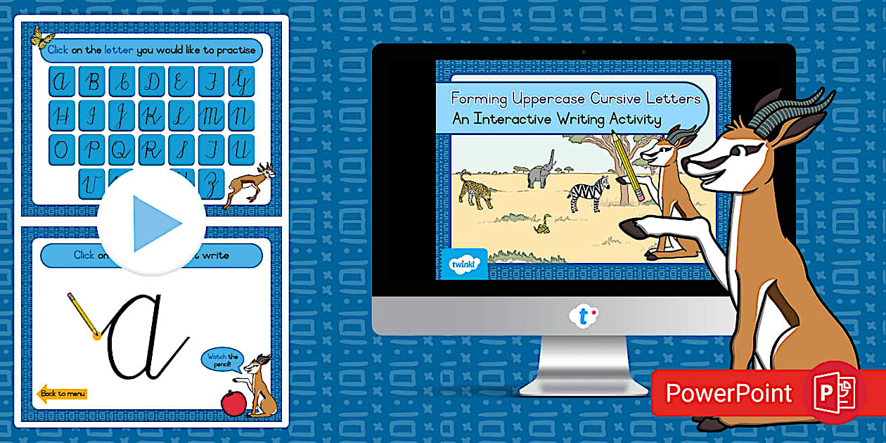 Forming Uppercase Cursive Letters (teacher made) - Twinkl