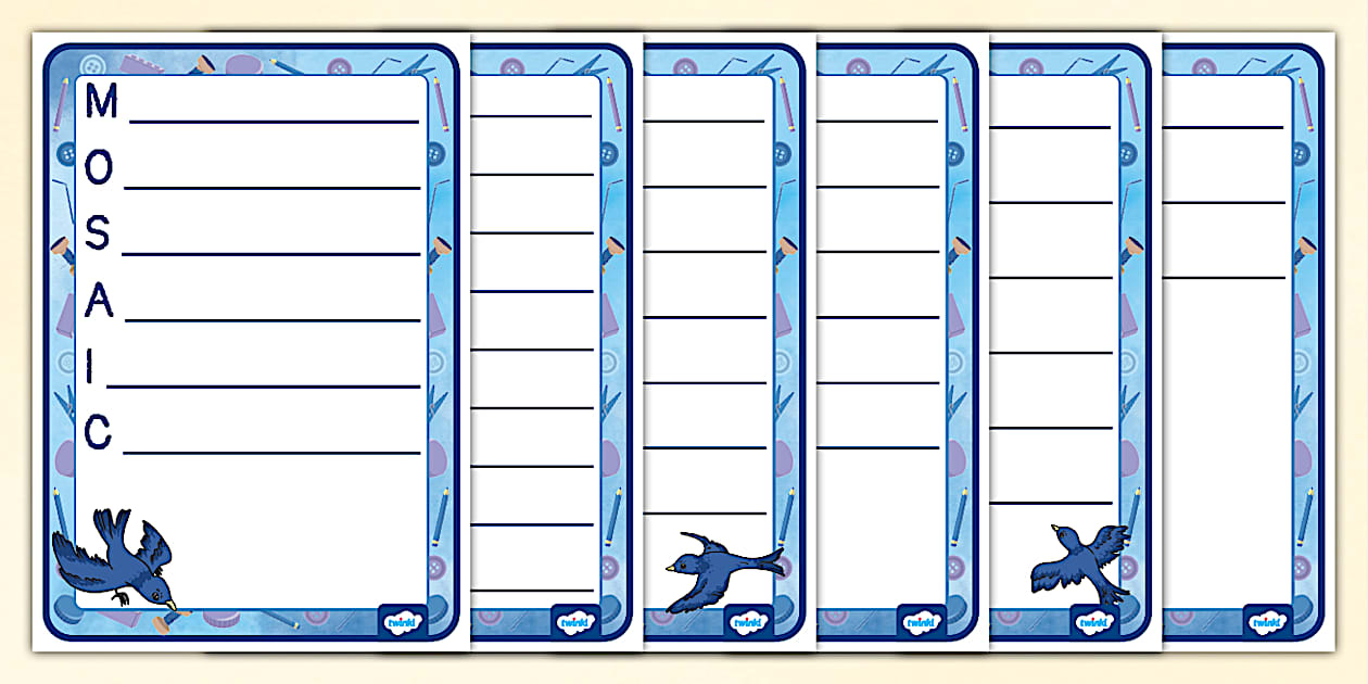 Acrostic Poem for Art Templates | Twinkl
