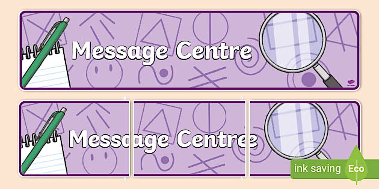 Message Centre Display Banner (teacher made) - Twinkl