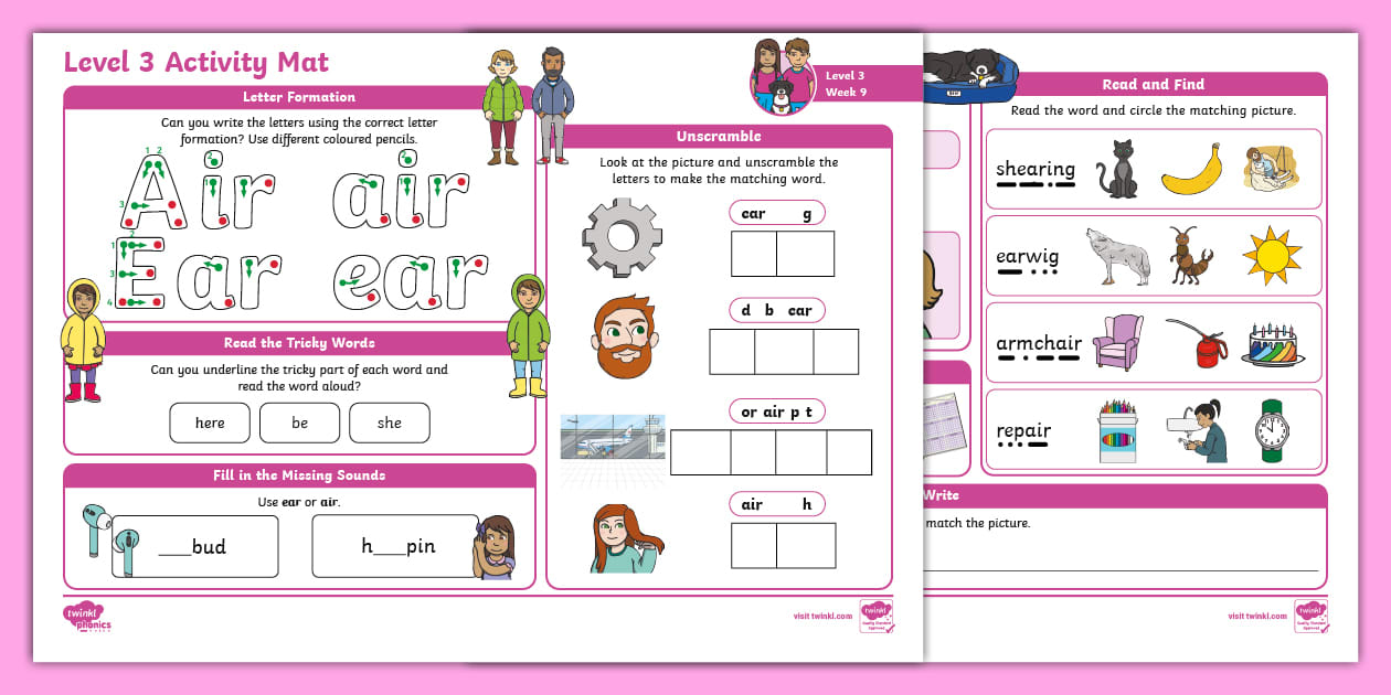 Level 3 Week 9 Activity Mat-Primary Resources (teacher made)
