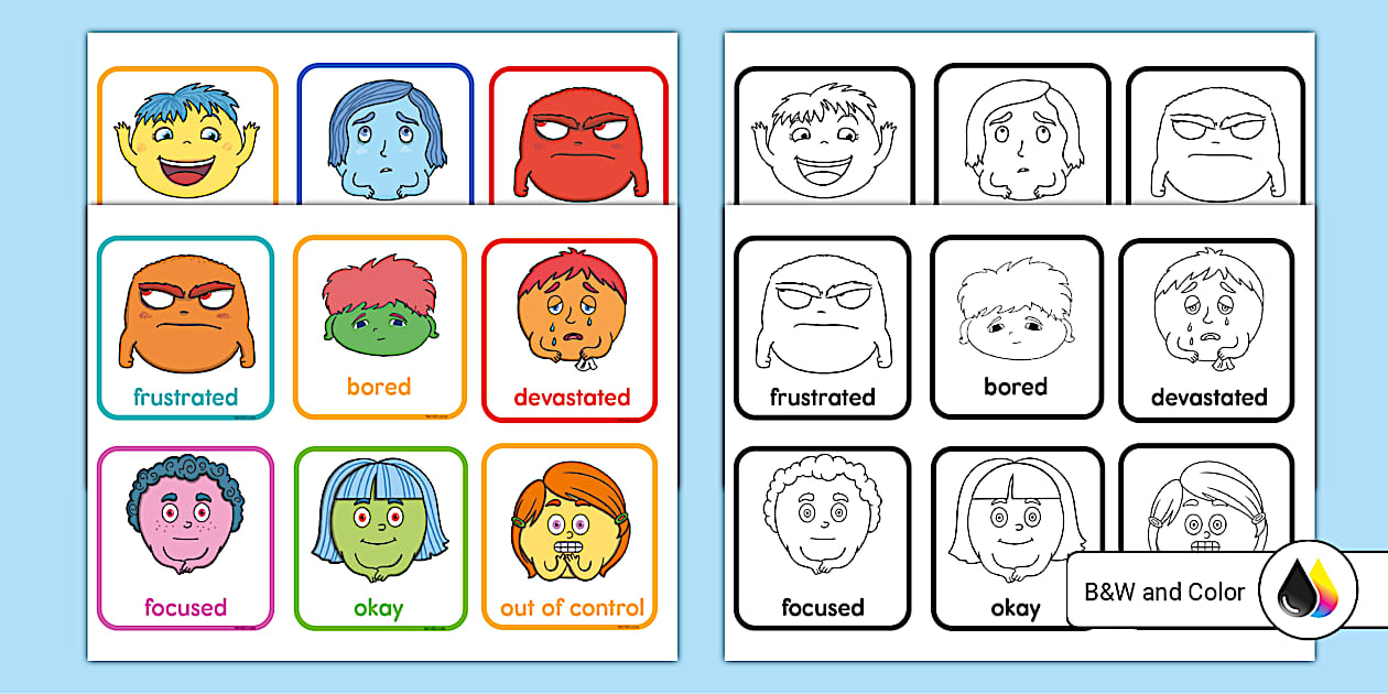 Mood Monster Cards (teacher made) - Twinkl