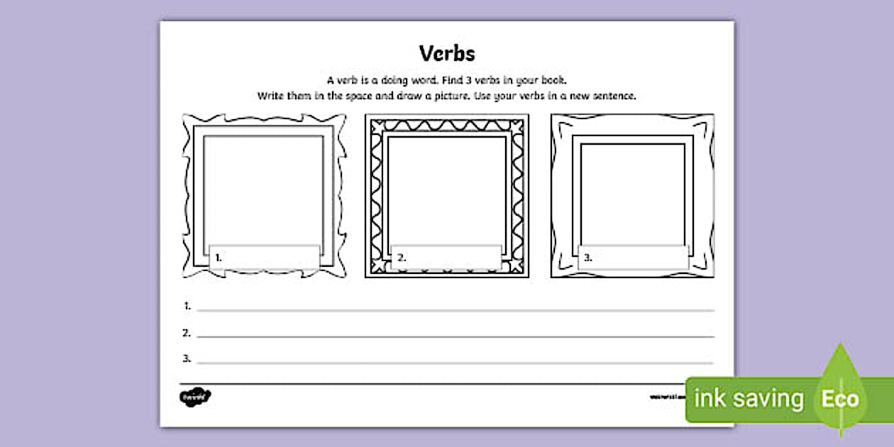 Verbs Comprehension Worksheet - Twinkl