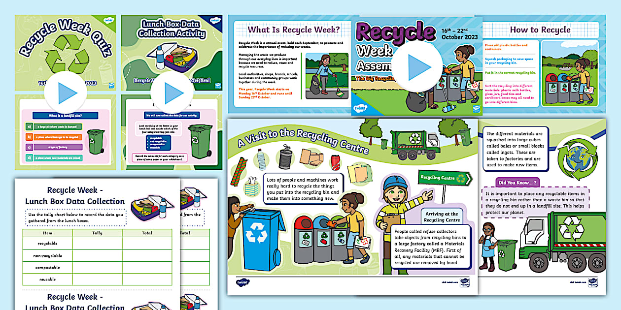 KS1 Recycle Week Resource Pack (teacher made) - Twinkl