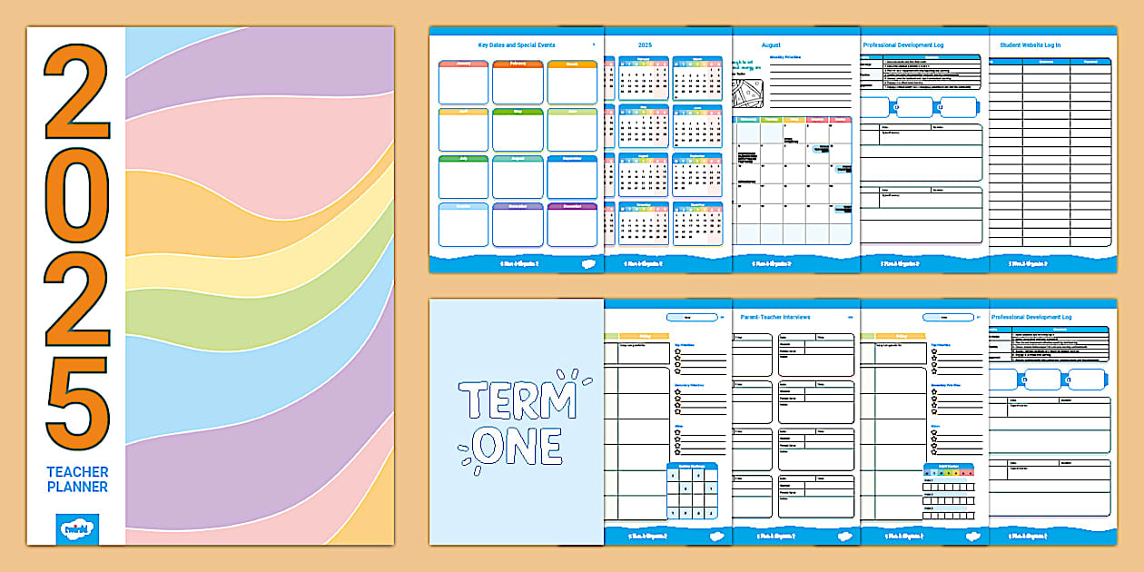 Colourful Teacher Planner India 2025 - 26