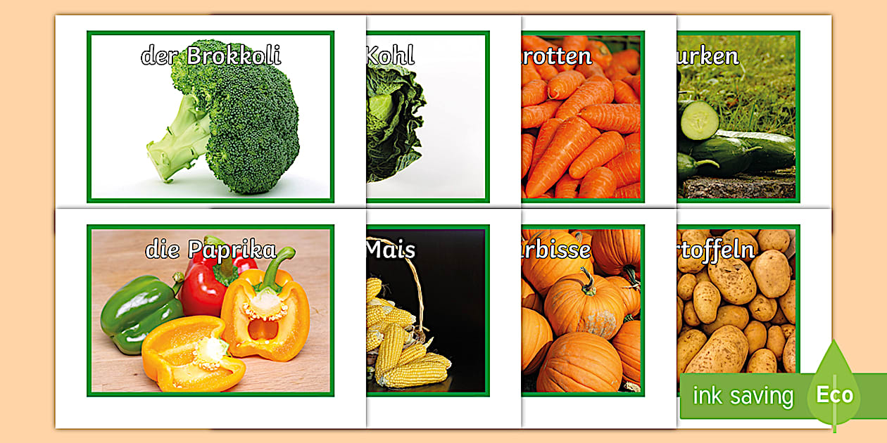 Vegetables - German Display Photos - Twinkl