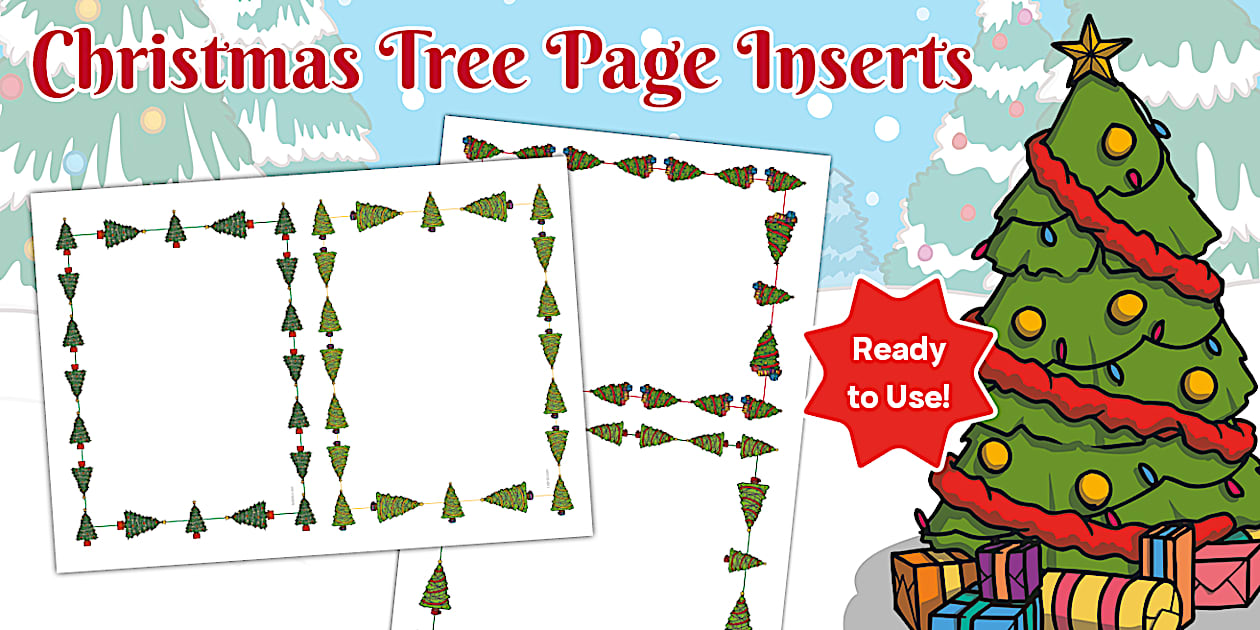 Christmas Tree A5 Page Inserts