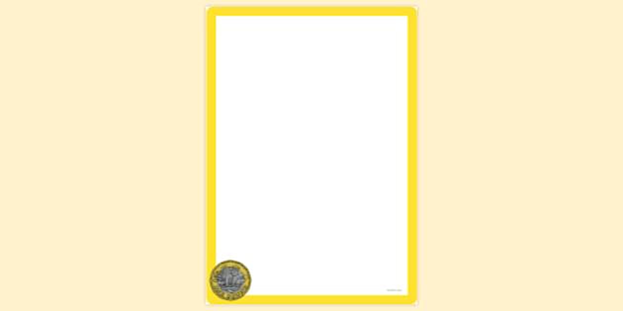 Pound Coin Page Border | Page Borders | Twinkl - Twinkl