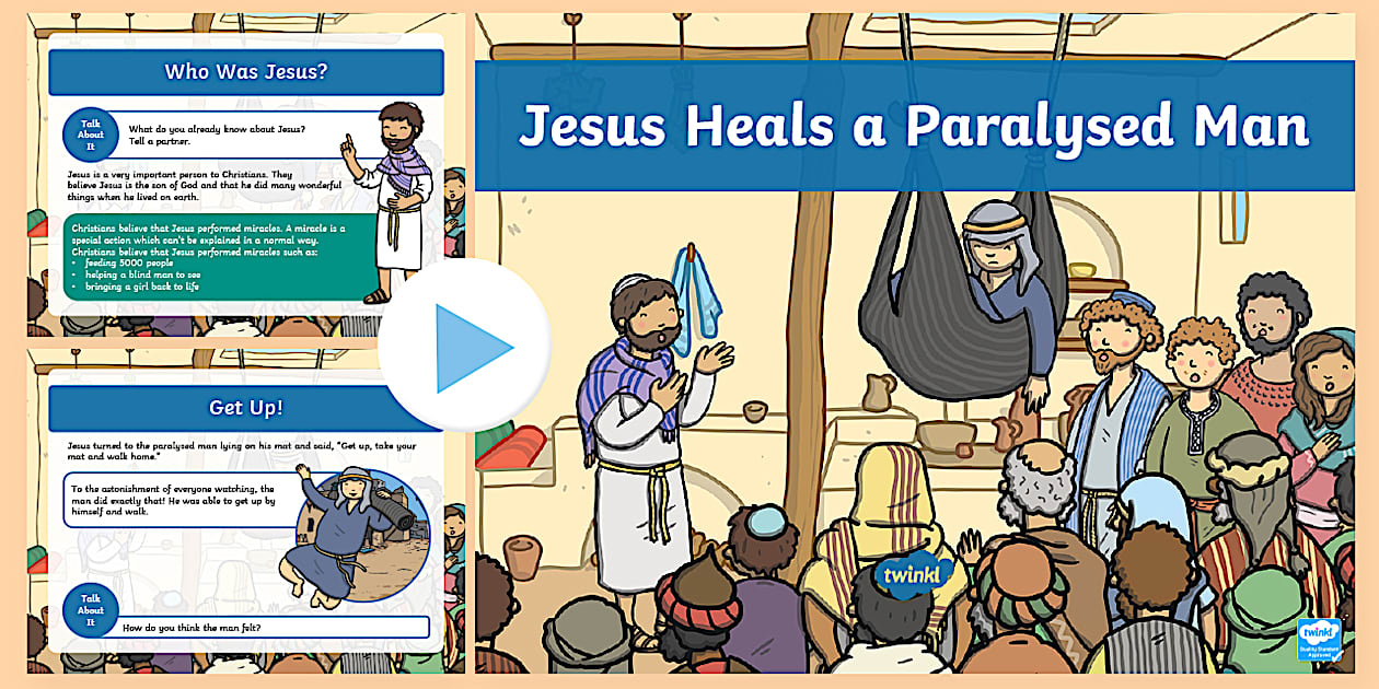 Jesus Heals a Paralysed Man PowerPoint - Twinkl