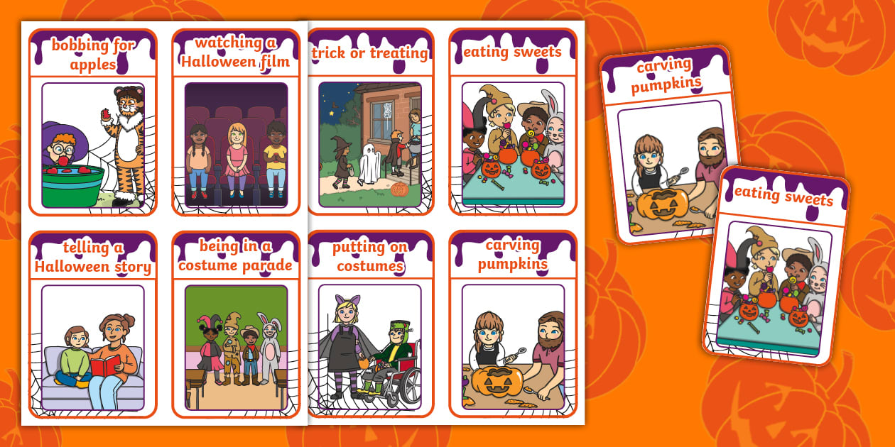 Halloween Act It Out Cards - Twinkl Drama