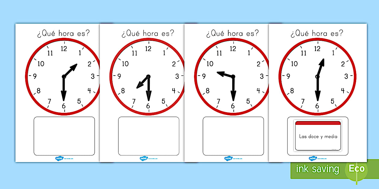 Juego: Emparejar la hora - Y media (teacher made) - Twinkl