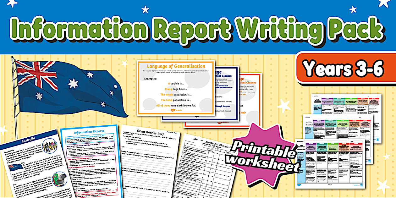 Information Report Pack | Examples of Informational Writing