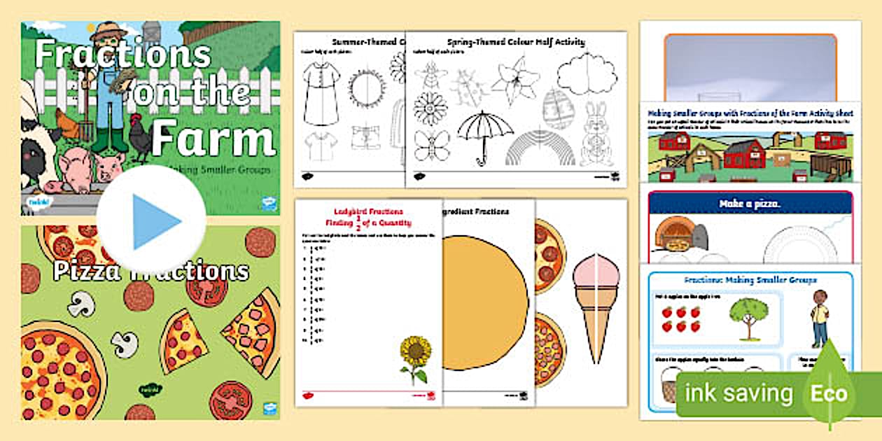 Fractions CfE Early Level Resource Pack (teacher made)