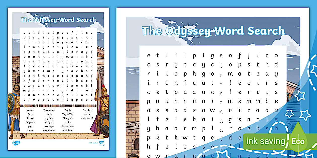 The Odyssey Word Search (Teacher-Made) - Twinkl