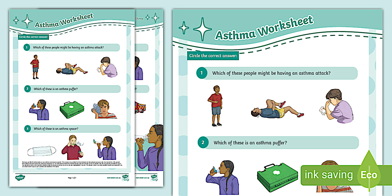 Asthma Australia Worksheet (teacher made) - Twinkl