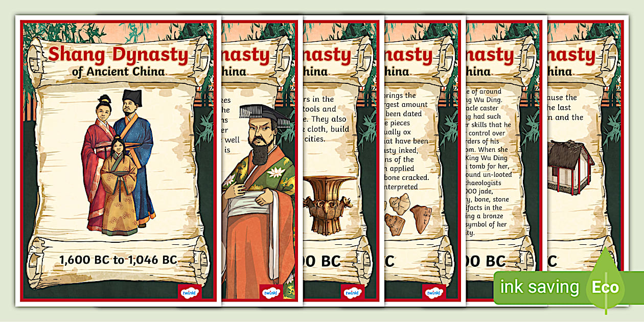 The Shang Dynasty Of Ancient China Timeline Posters - china