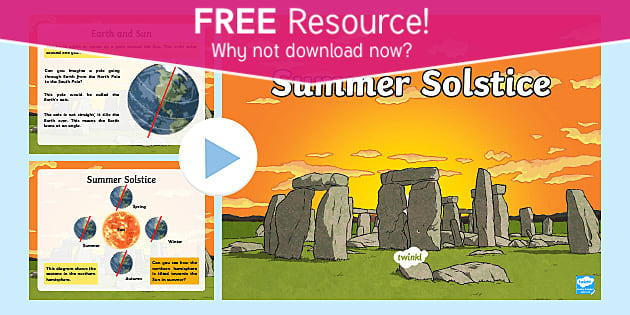 FREE! - Summer Solstice Information PowerPoint - Science - Twinkl