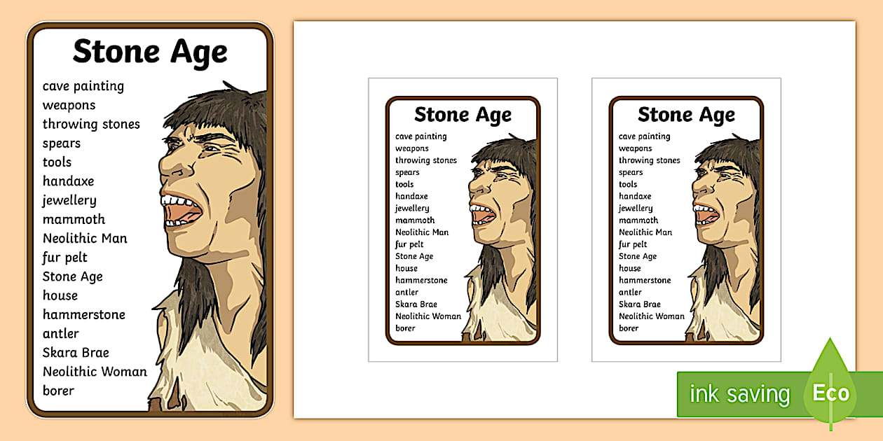 The Stone Age Words IKEA Tolsby/Fiestad Frame (teacher made)