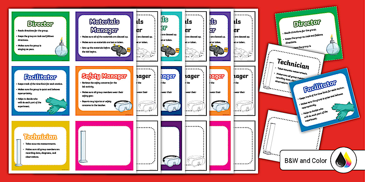 Science Lab Roles Lanyards (Teacher-Made) - Twinkl