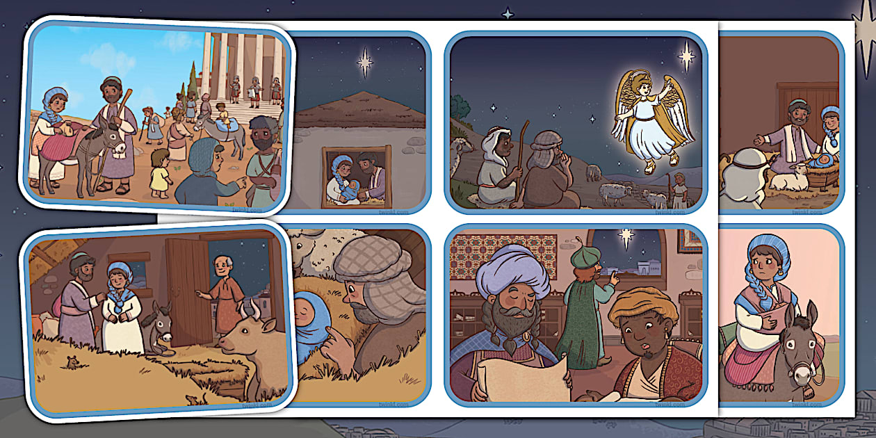 The Saviour of Mankind Nativity Sequencing Cards - Twinkl