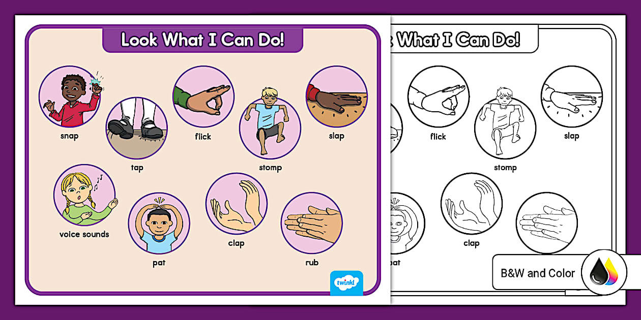 Early Childhood Body Percussion Skills Action Mat - Twinkl