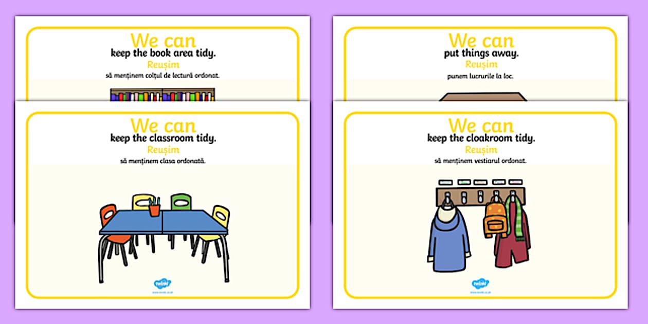 We Can Classroom Rule Display Posters Romanian - Twinkl