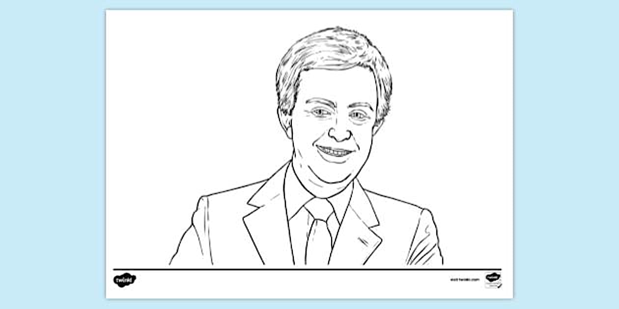 Joe Clark Colouring Sheet (Teacher-Made) - Twinkl