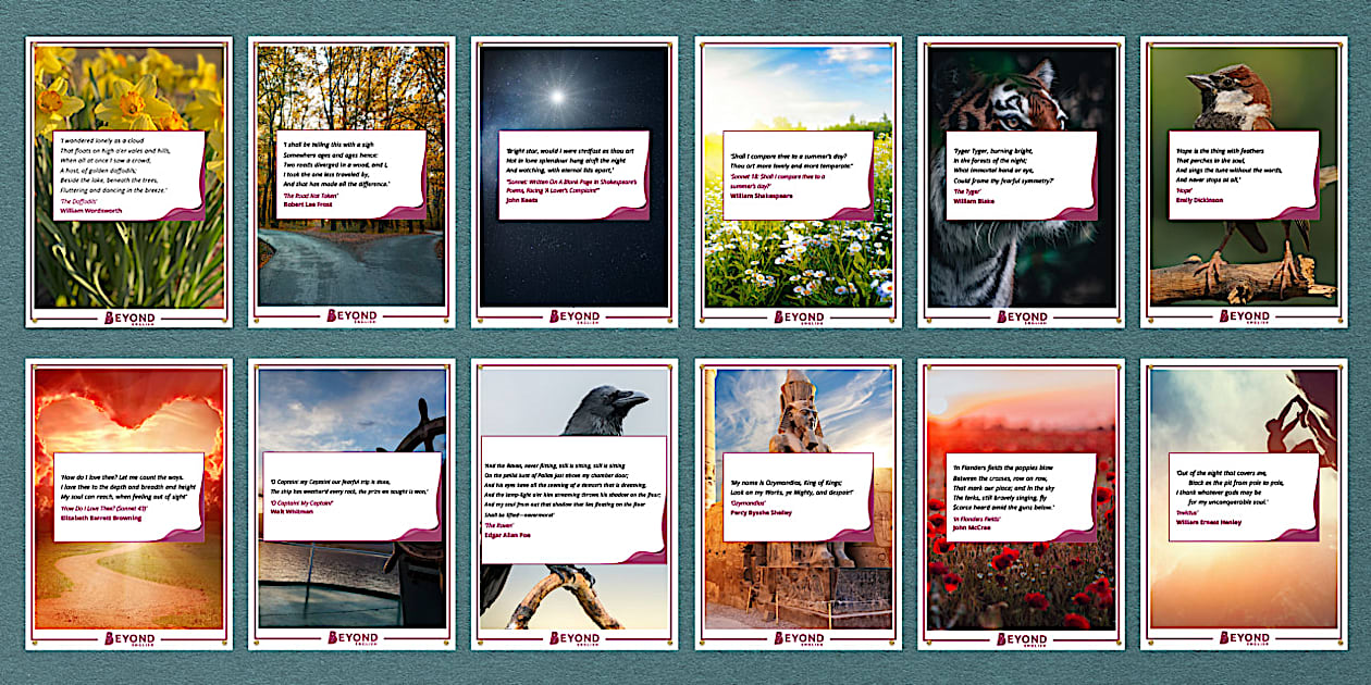 Poems Posters | Years 7-10 English Display Resources