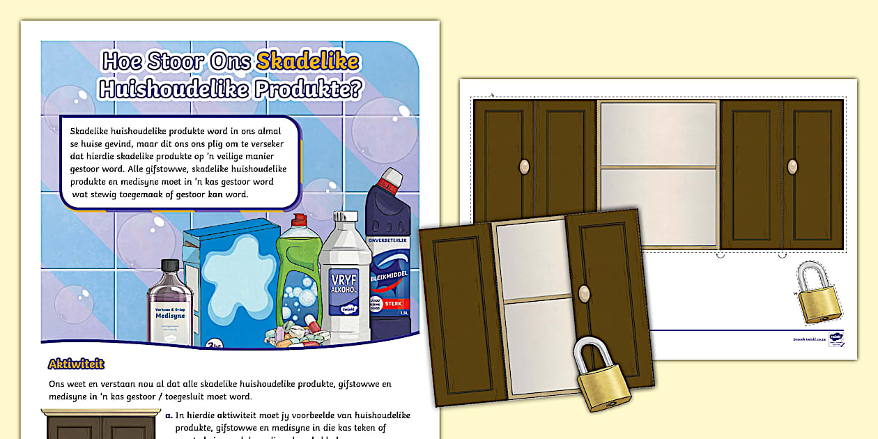 Hoe Stoor Ons Skadelike Huishoudelike Produkte - Aktiwiteit