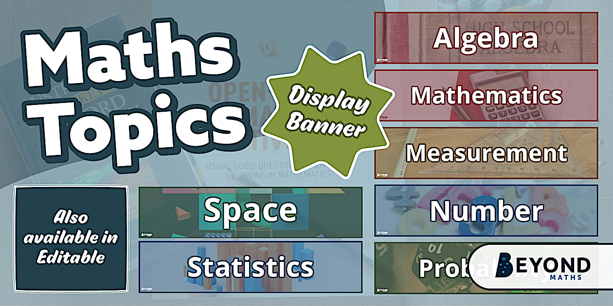 Maths Topics Posters & Banners