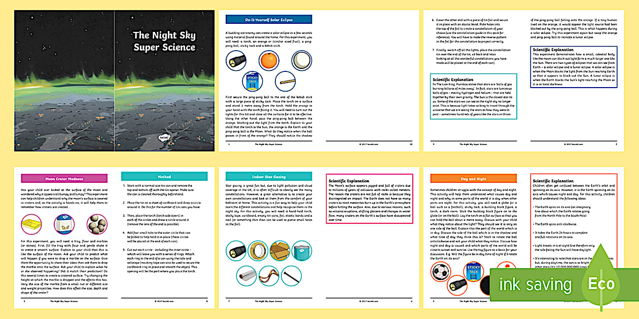 The Night Sky Activity Booklet (Ages 7 - 11) (teacher made)