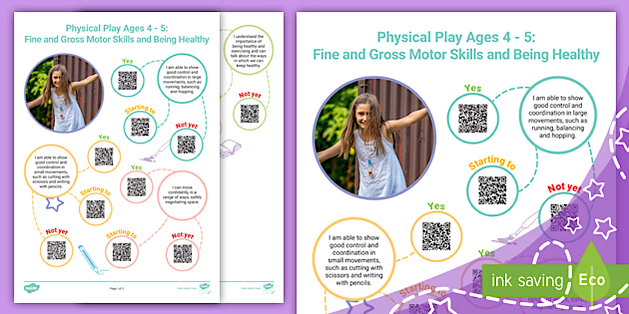 Physical Play Quick Start Poster (Ages 4 - 5 ) - Twinkl