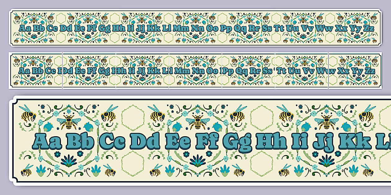 Bee-Themed Alphabet Display Banner (teacher made) - Twinkl