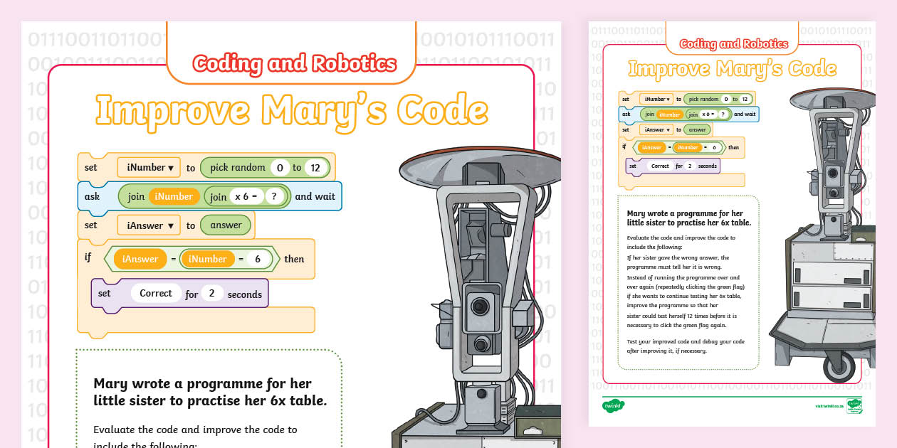 Robotics and Coding - Improve Mary's Code (profesor hizo)